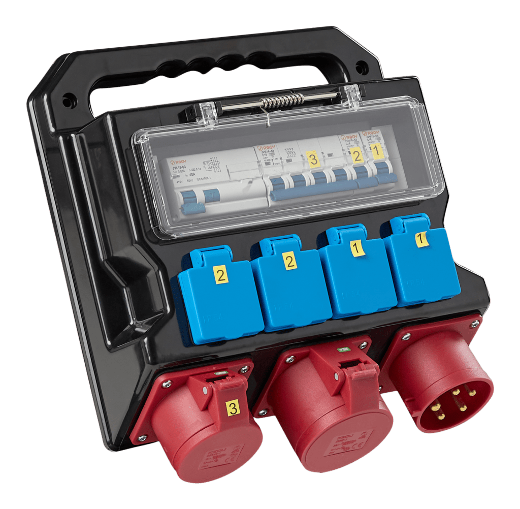 Power Distribution Box, Outlet: 4x Schuko 16A/230V + 1x CEE 32A/400V ...