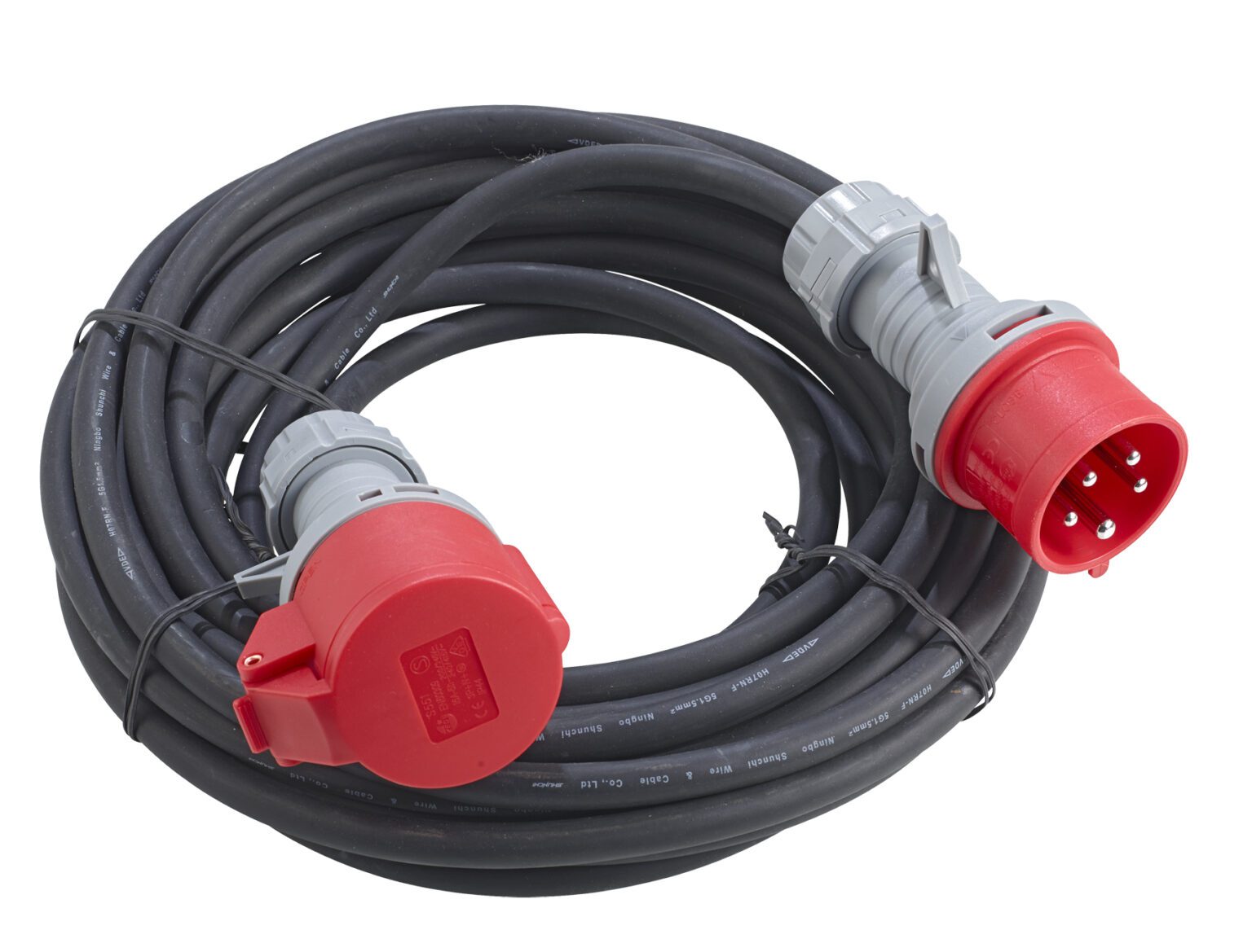 CEE CABLE – NEOPREN 5×6MM2 – REINFORCED CEE PLUG – PHASE INVERTER - Heatcom